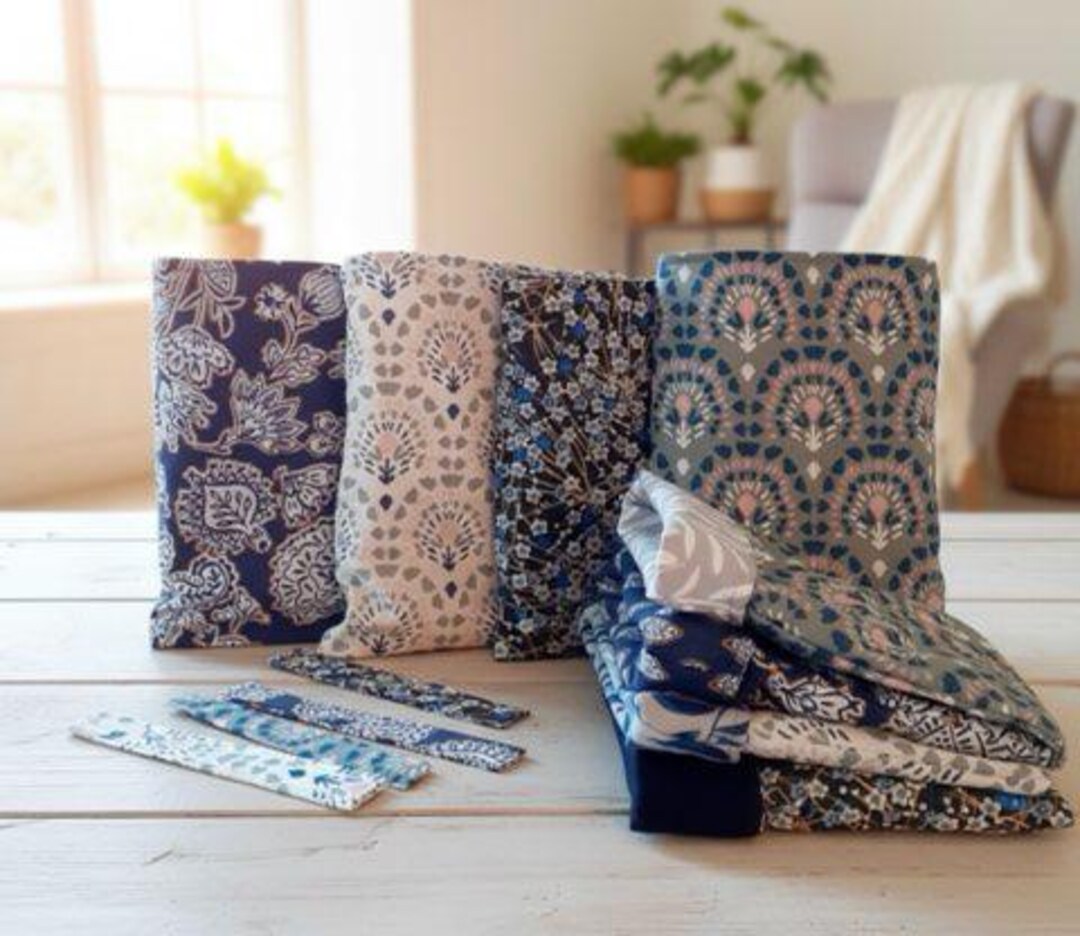 Provençal Flower Print Book Cover, Japanese Style Print With Bookmark ...