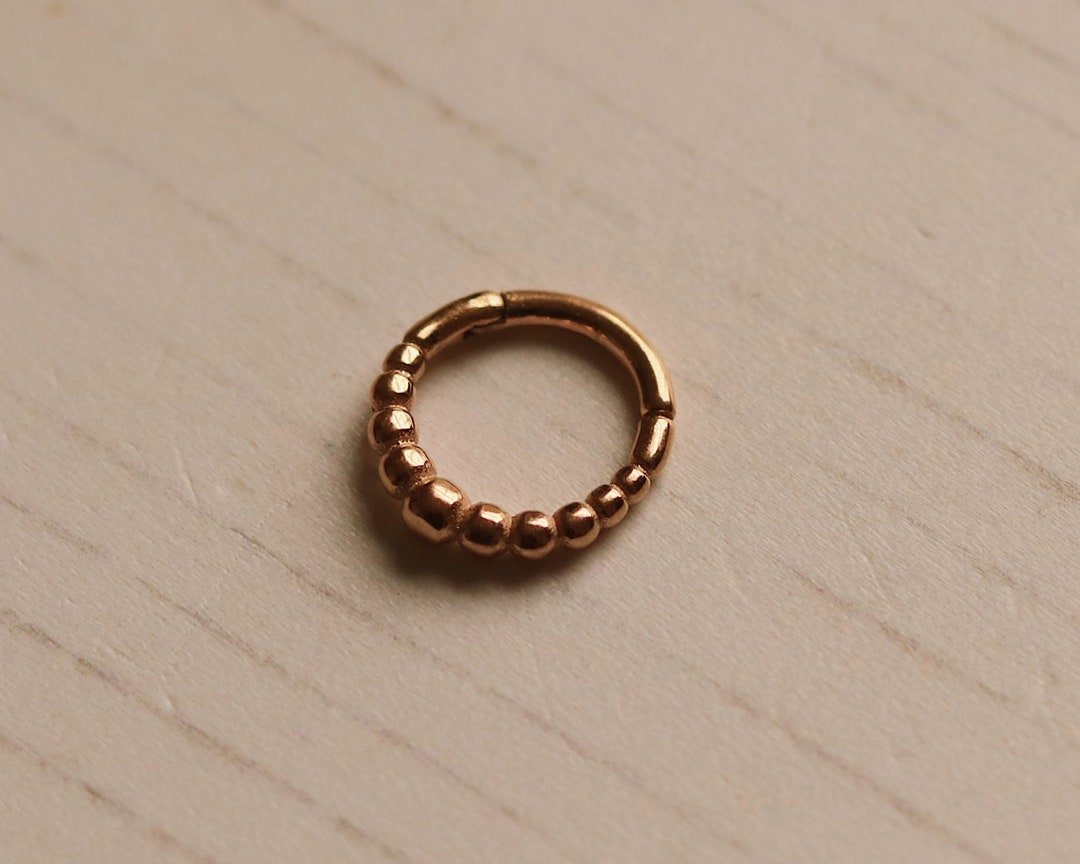 Stainless Steel Rose Gold Plated Clicker, Septum,rose Gold Piercing ...