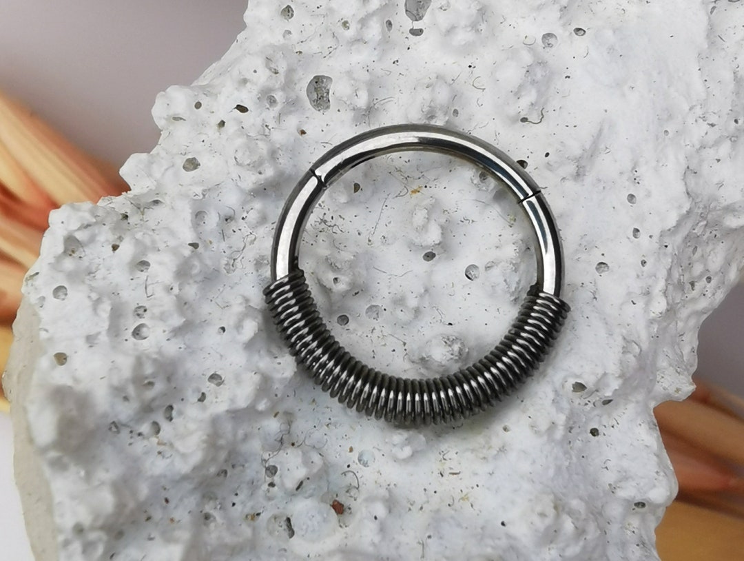 Stainless Steel Silver Spiral Septum Ring,stainless Steel Septum,silver ...