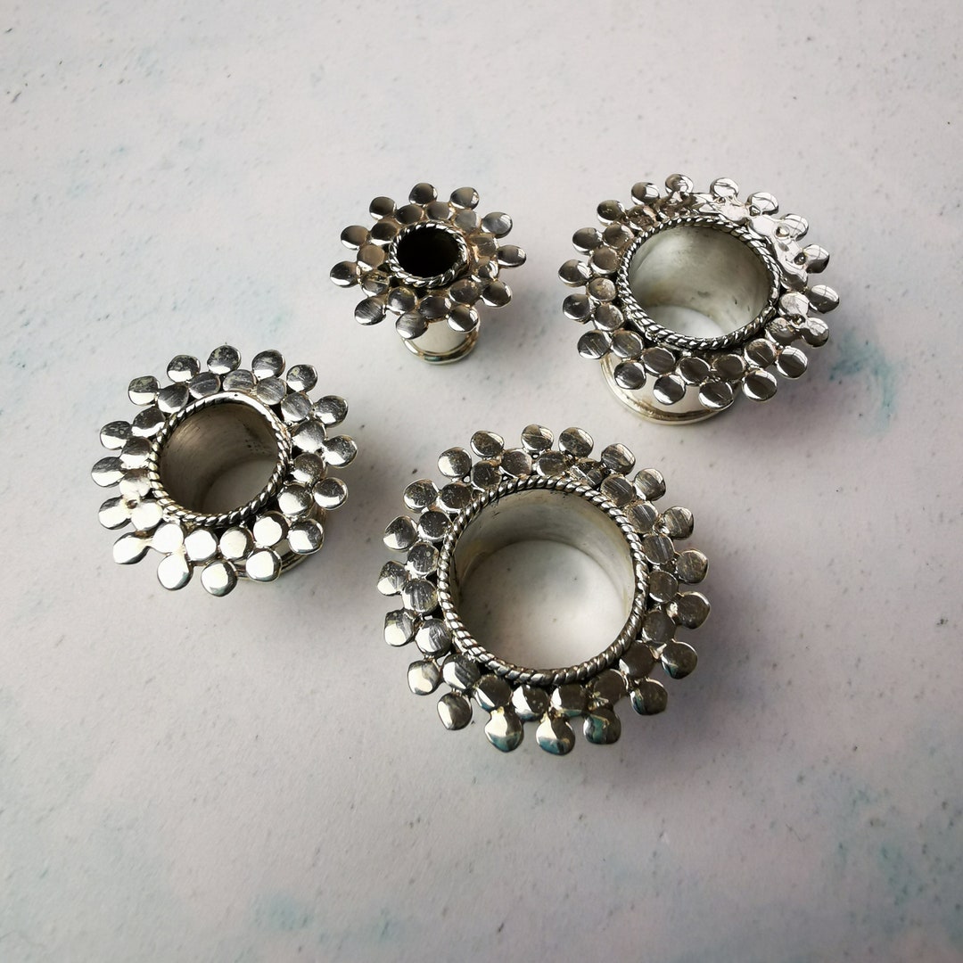 Sterling Silver Tunnel Ear Plugs Gauges,14mm, Ear Tunnels ,silver ...