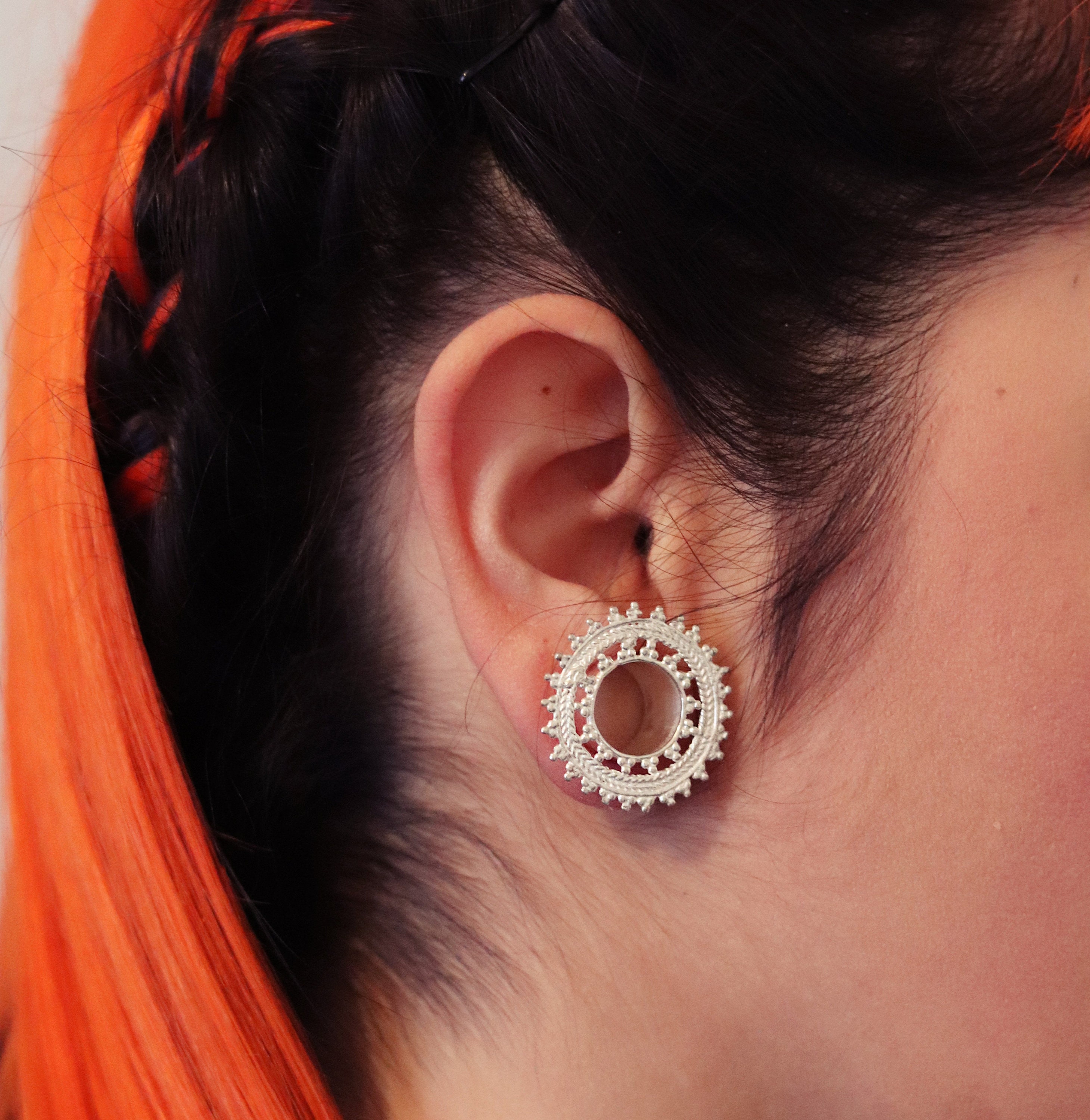 Silver Plated Tunnel,ear Plugs Gauges,ear Tunnels,silver Gauges ...