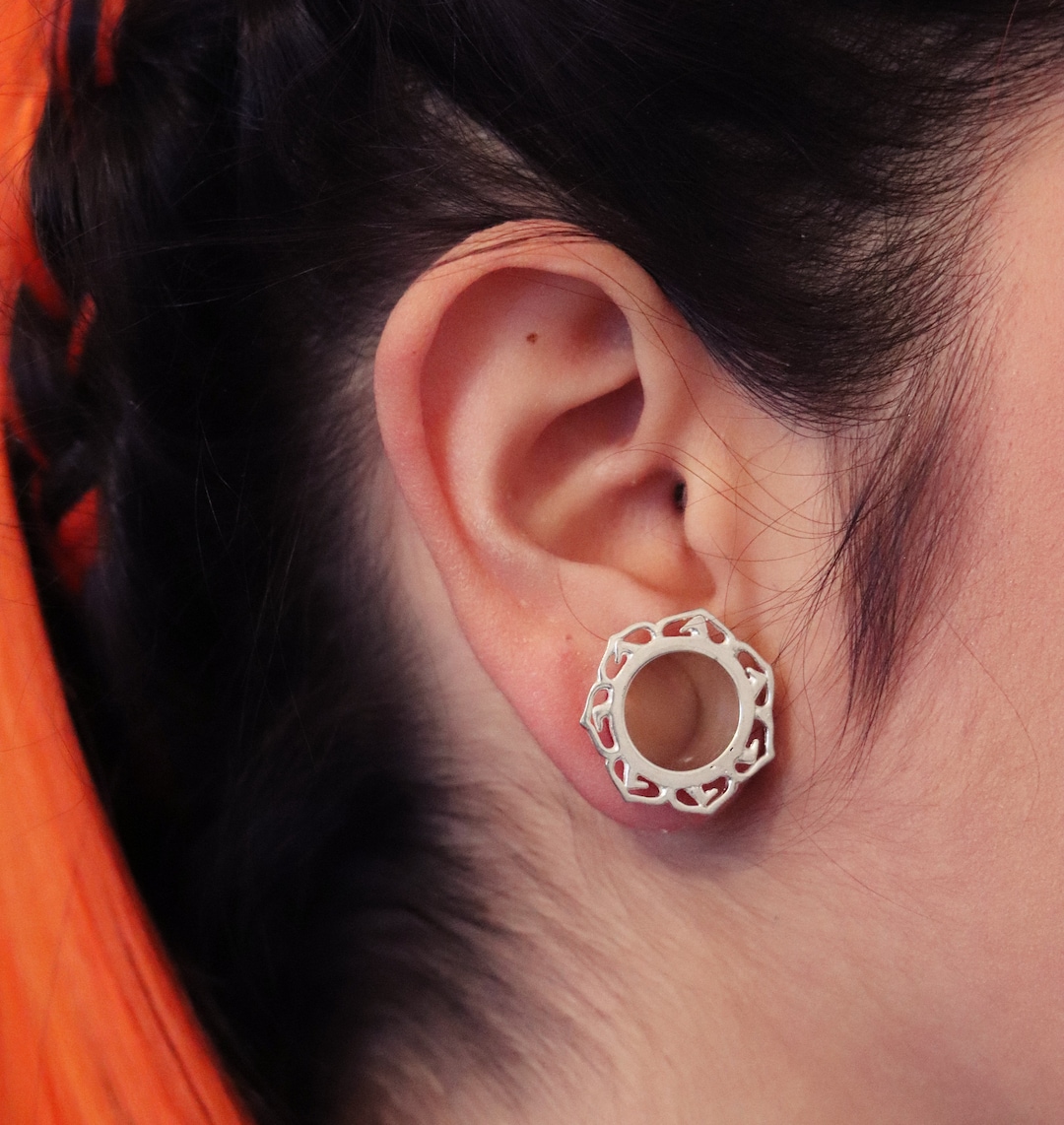 Silver Plated Tunnels,brass Ear Plugs,stretchers,flesh Tunnels,eyelets ...