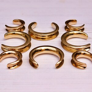 Brass Ear Saddles,brass Ear Weights,saddle Earrings,brass Gauge ...