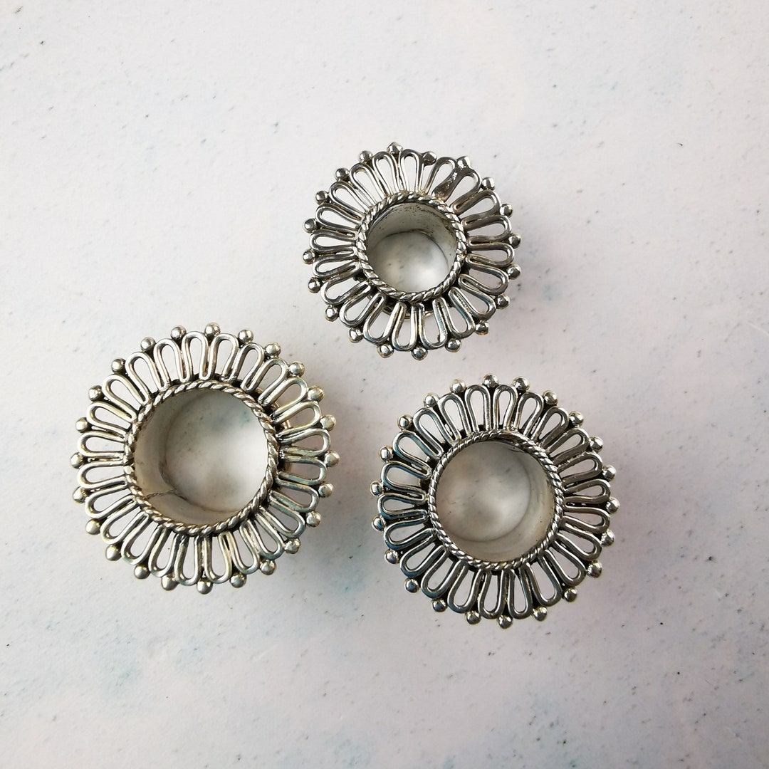 Sterling Silver Tunnel Ear Plugs Gauges, Ear Tunnels ,silver Gauges ...