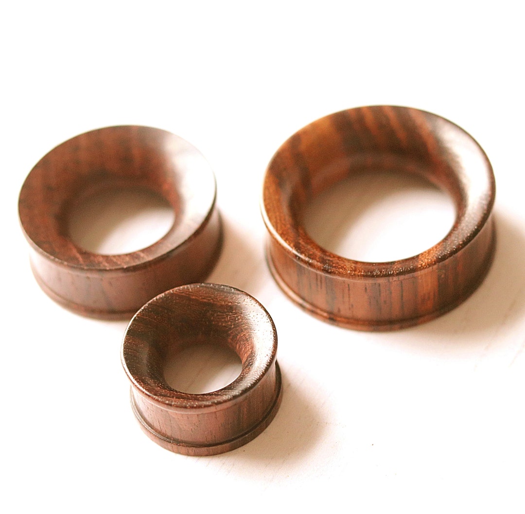 Dark Tamarind Wood Tunnel,eyelets,ear Tunnel,gaugejewelry ...