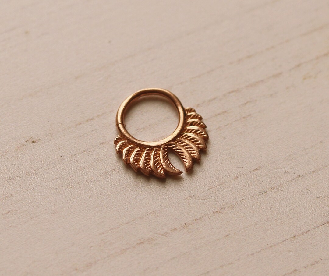 Septum plaqué or rose, piercing en or, septums en or, bijoux corporels ...