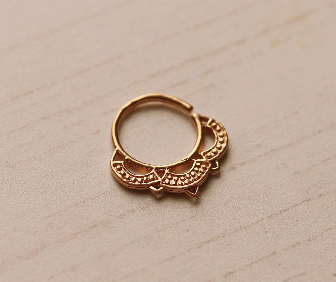 Rose Gold Plated Septum,gold Piercing,gold Septums,body Jewellery,18g ...