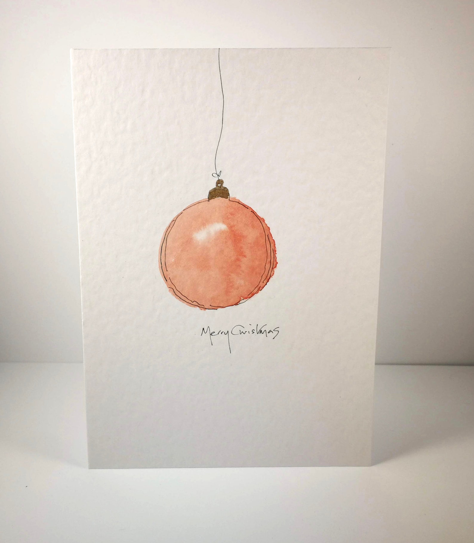 8 Pack Hand Painted Watercolour Christmas Cards the Bauble - Etsy