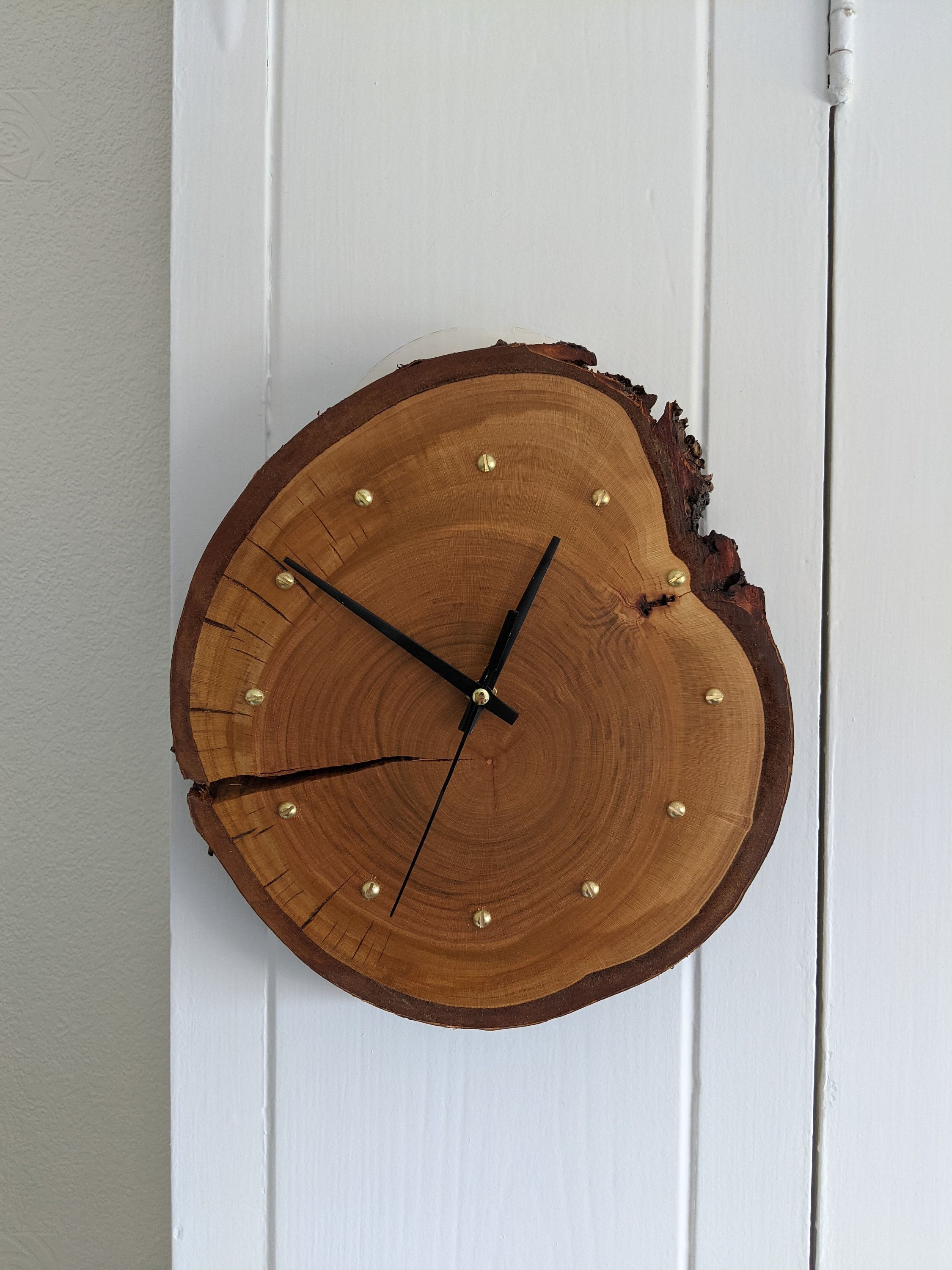 Wood Clock, Cherry Wood, Quartz Clock, Wood Truck, Wood Log, Rustic ...