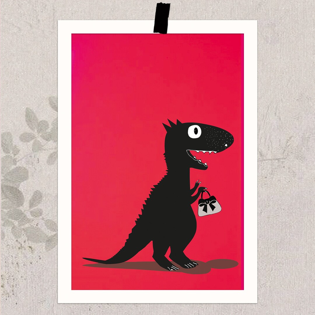 Animal Print - Dinosaure - Dino - Small Poster 15 X 21 Cm - Etsy