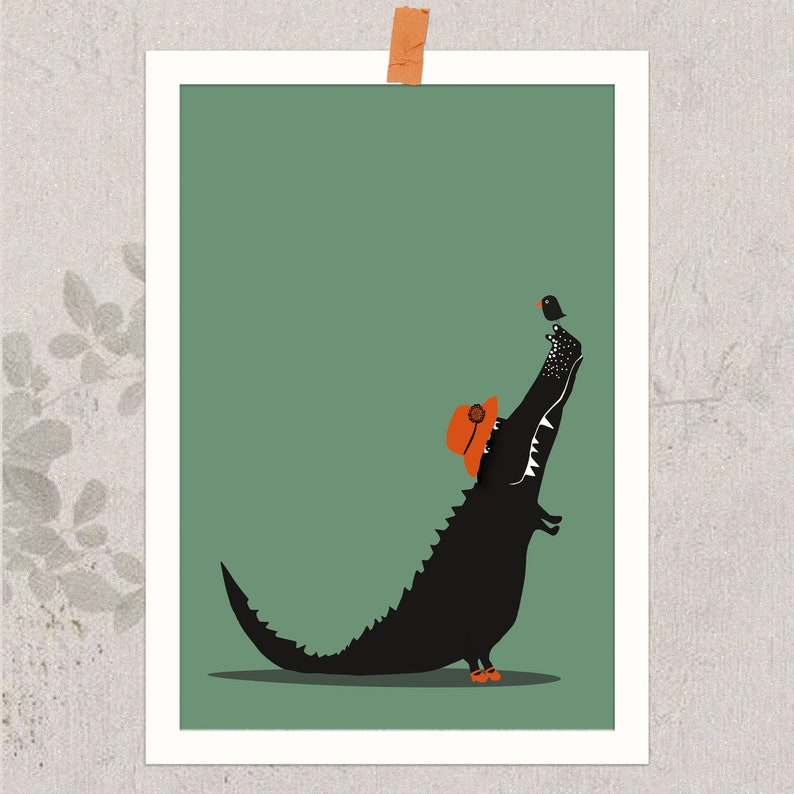 Animal Print Alligator Small Poster 15 X 21 Cm - Etsy