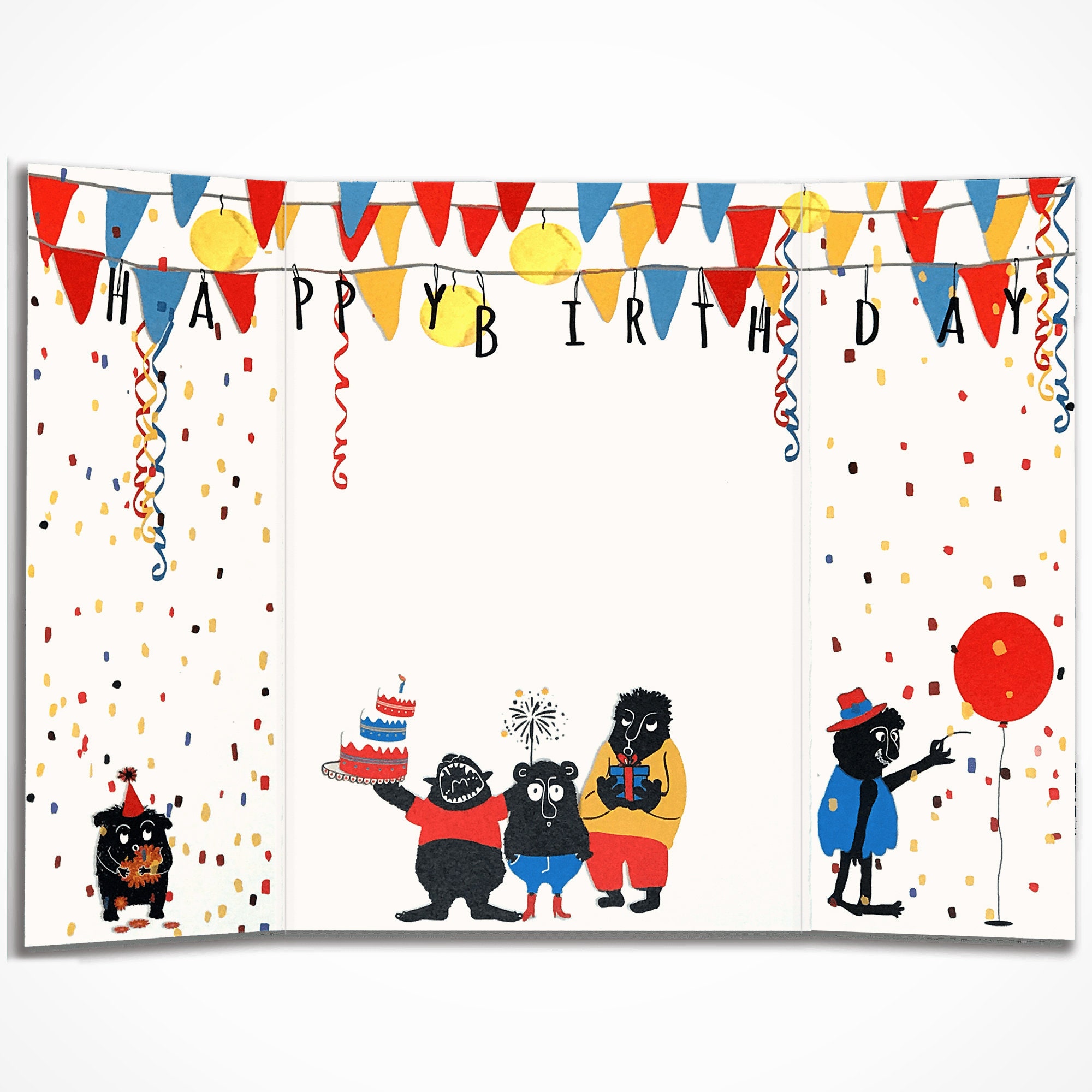 Birthday Card happy Birthday, Tadaaaa Including Envelope 12 X 17 Cm - Etsy