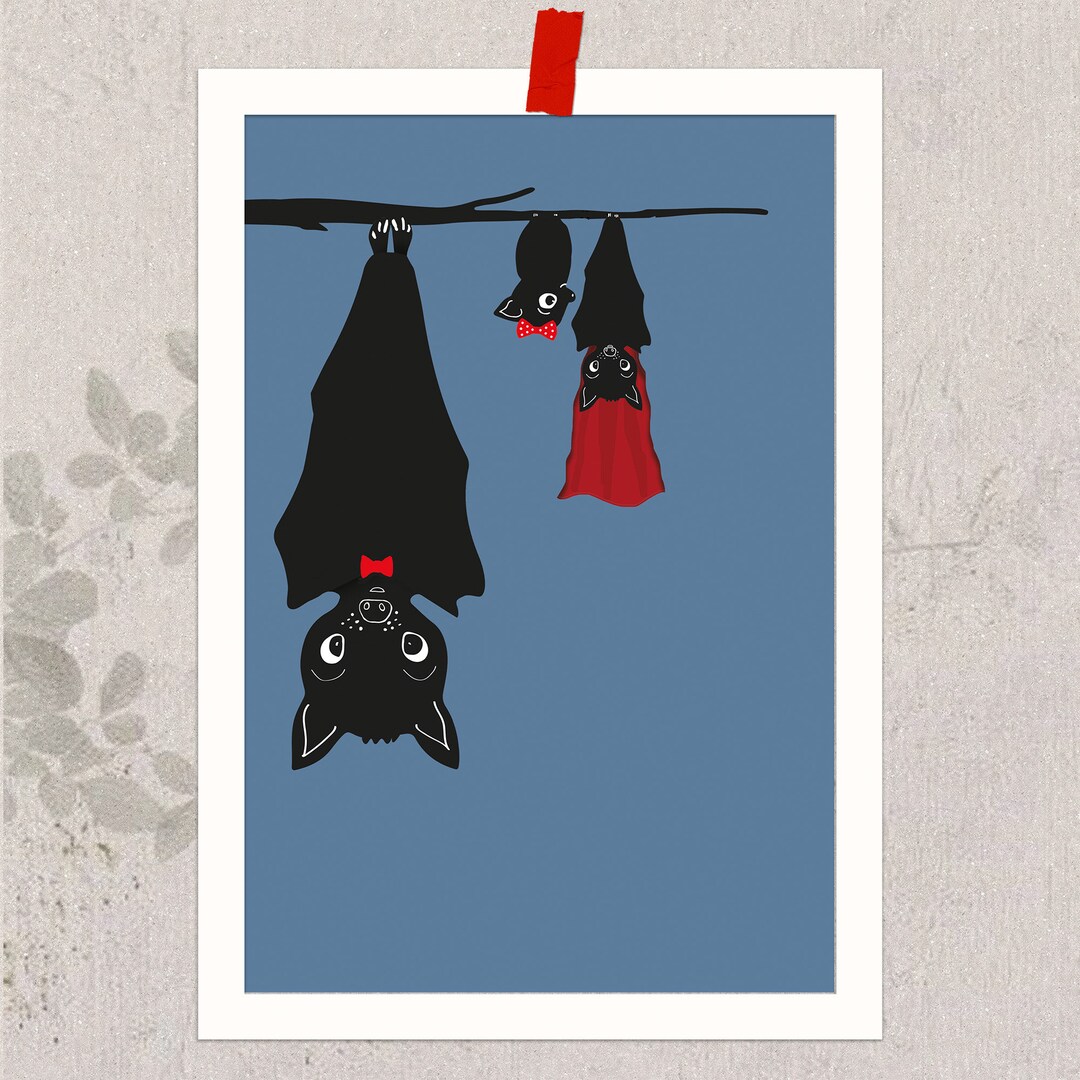 Animal Print - 'the Bat Family' - Small Poster 15 X 21 Cm - Etsy