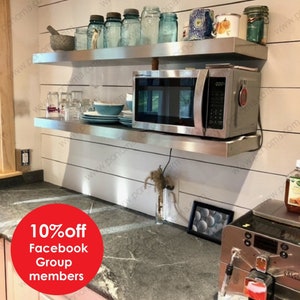 Floating Shelves for Kitchen, Living, Bathroom, Kids, Outdoor : Steel ...