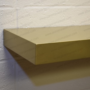 Floating Shelf Ponoma: Brass Stainless Steel, Seamless, Brushed Design ...