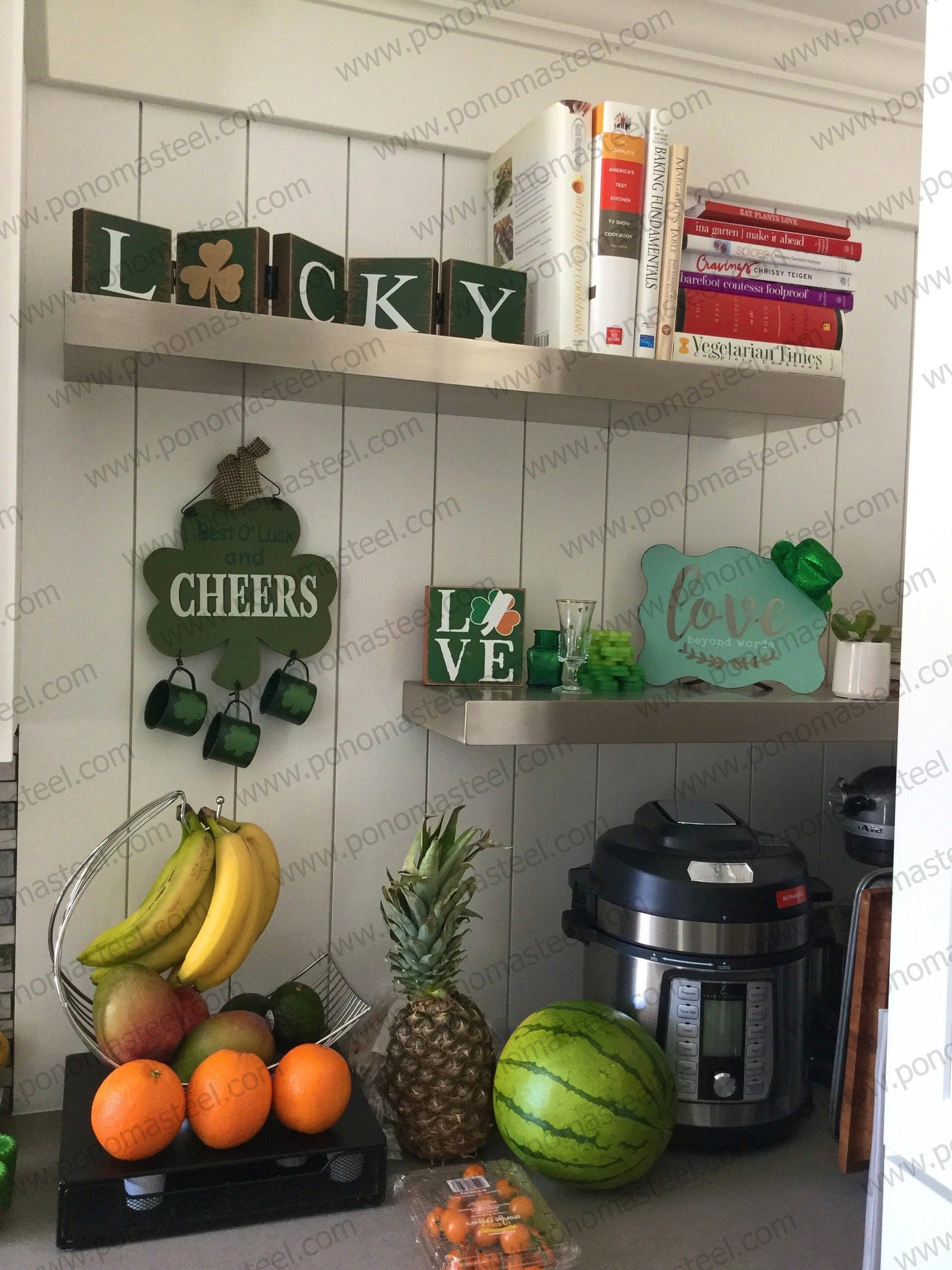 Stainless Steel Floating Shelves for Breakfast Bar - Etsy