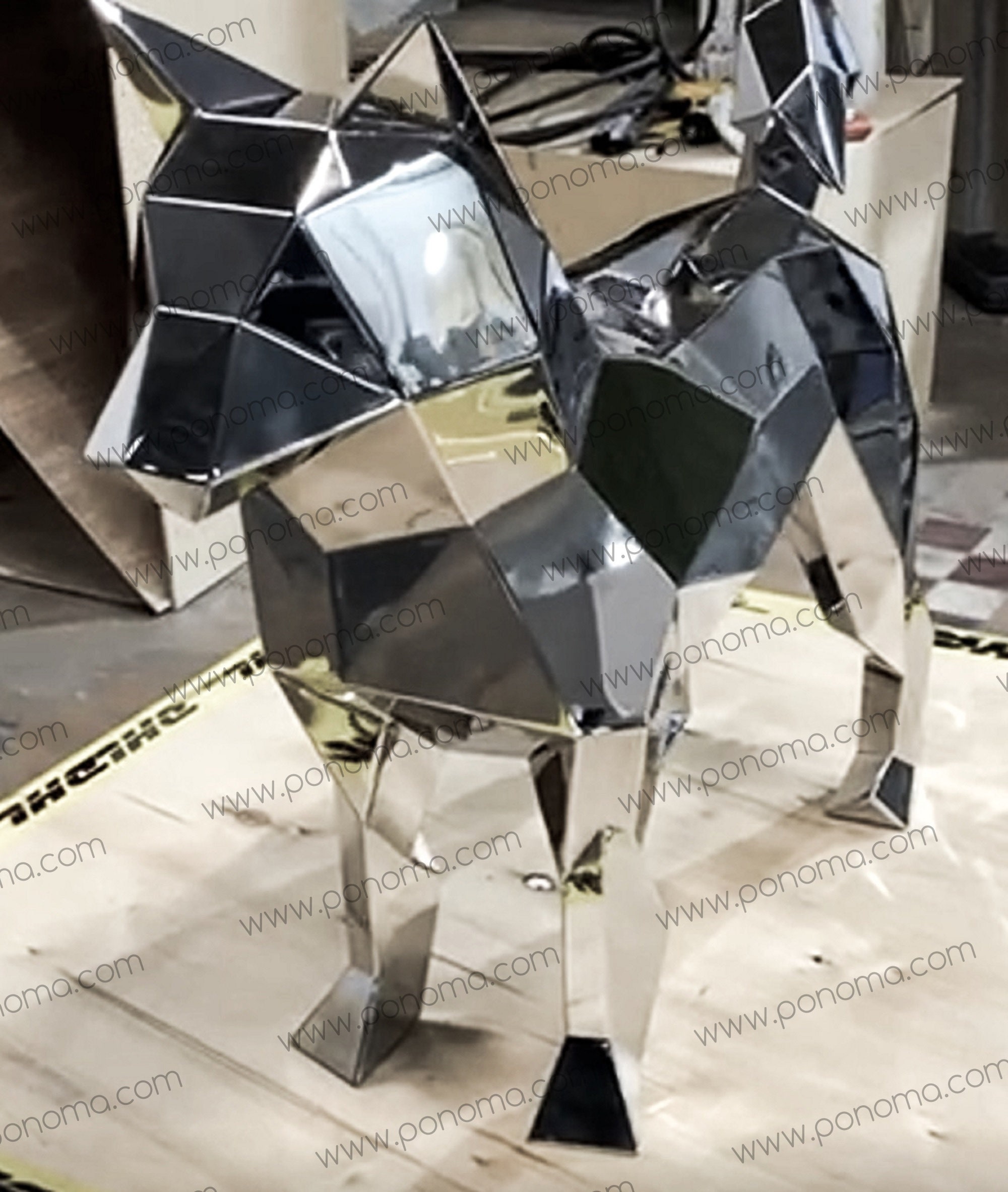 Stainless steel animal sculpture life size: lion leopard | Etsy