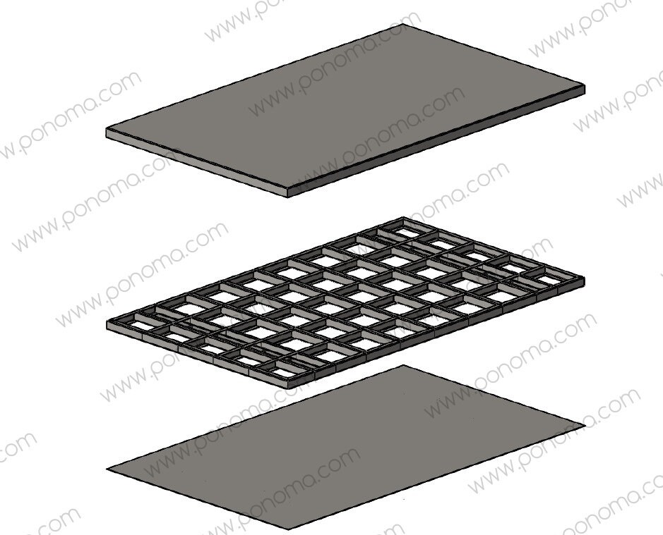 Island Countertop 1.5" Thick Without Backsplash Seamless Brushed ...