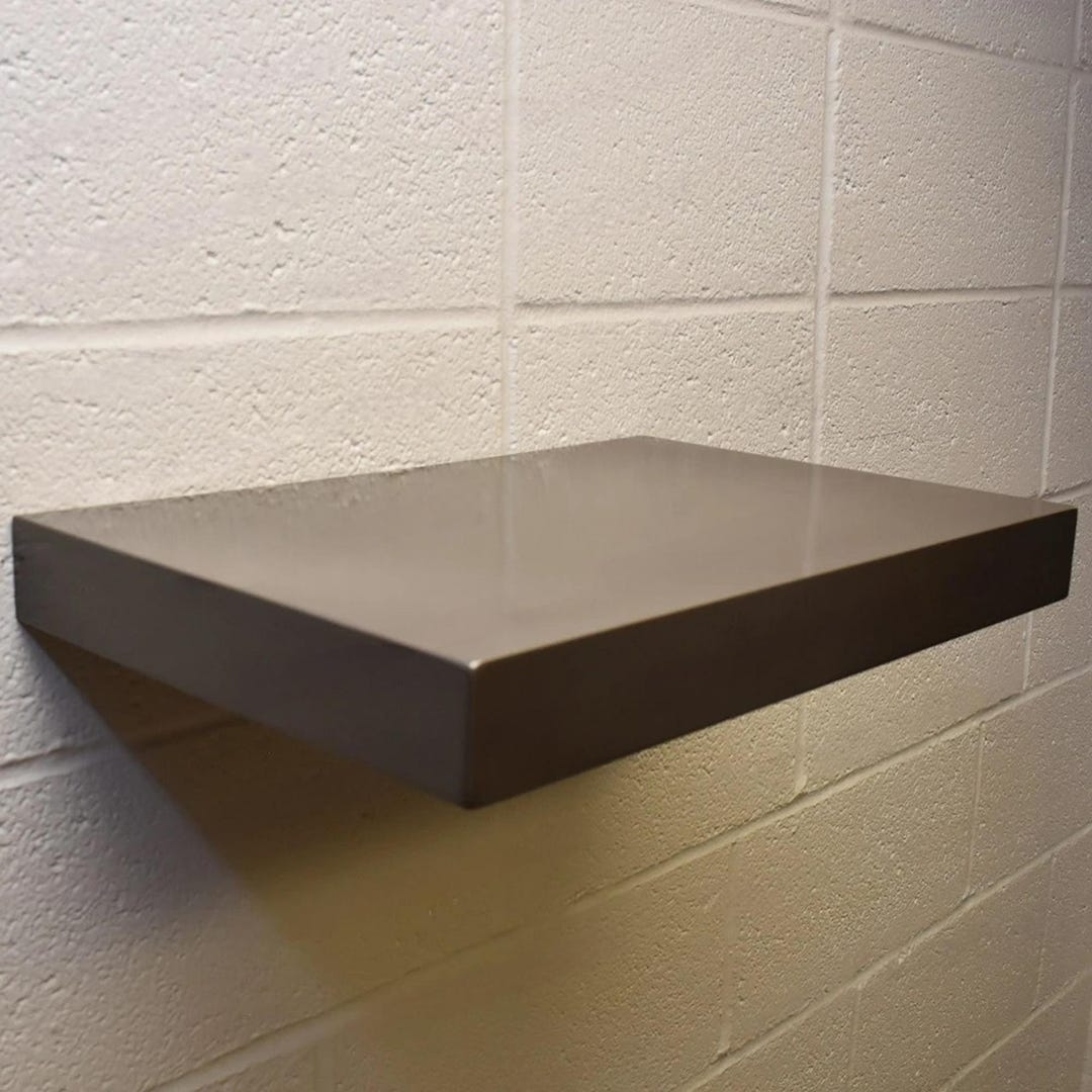 Bronze Floating Shelf - Dark Metal Heavy Duty Wall Shelves - Custom ...