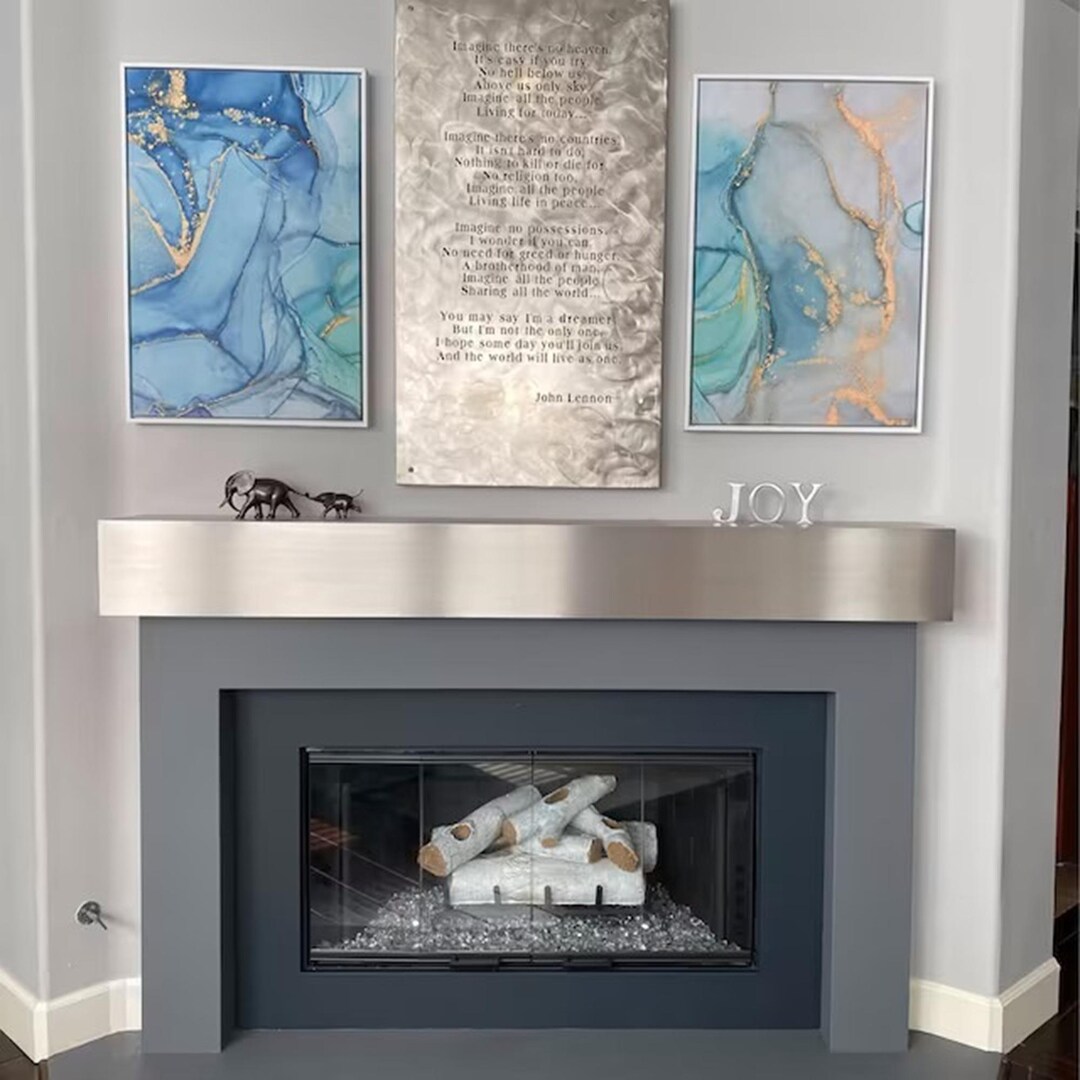 Painted Floating Shelves - Fireproof Stainless Steel Kitchen Shelves by ...