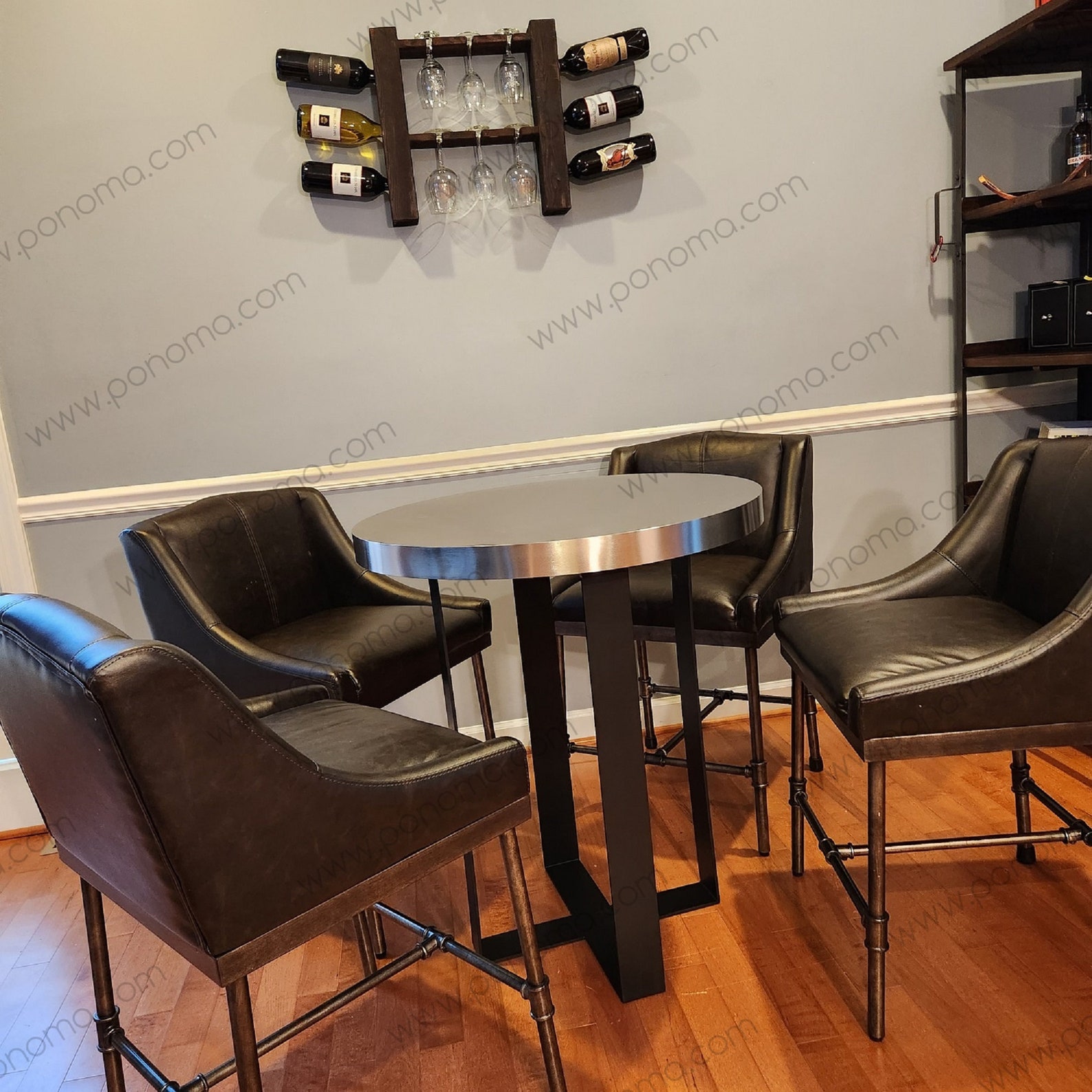 Brushed Stainless Steel Circle Table: Seamless U-shape Legs - Etsy