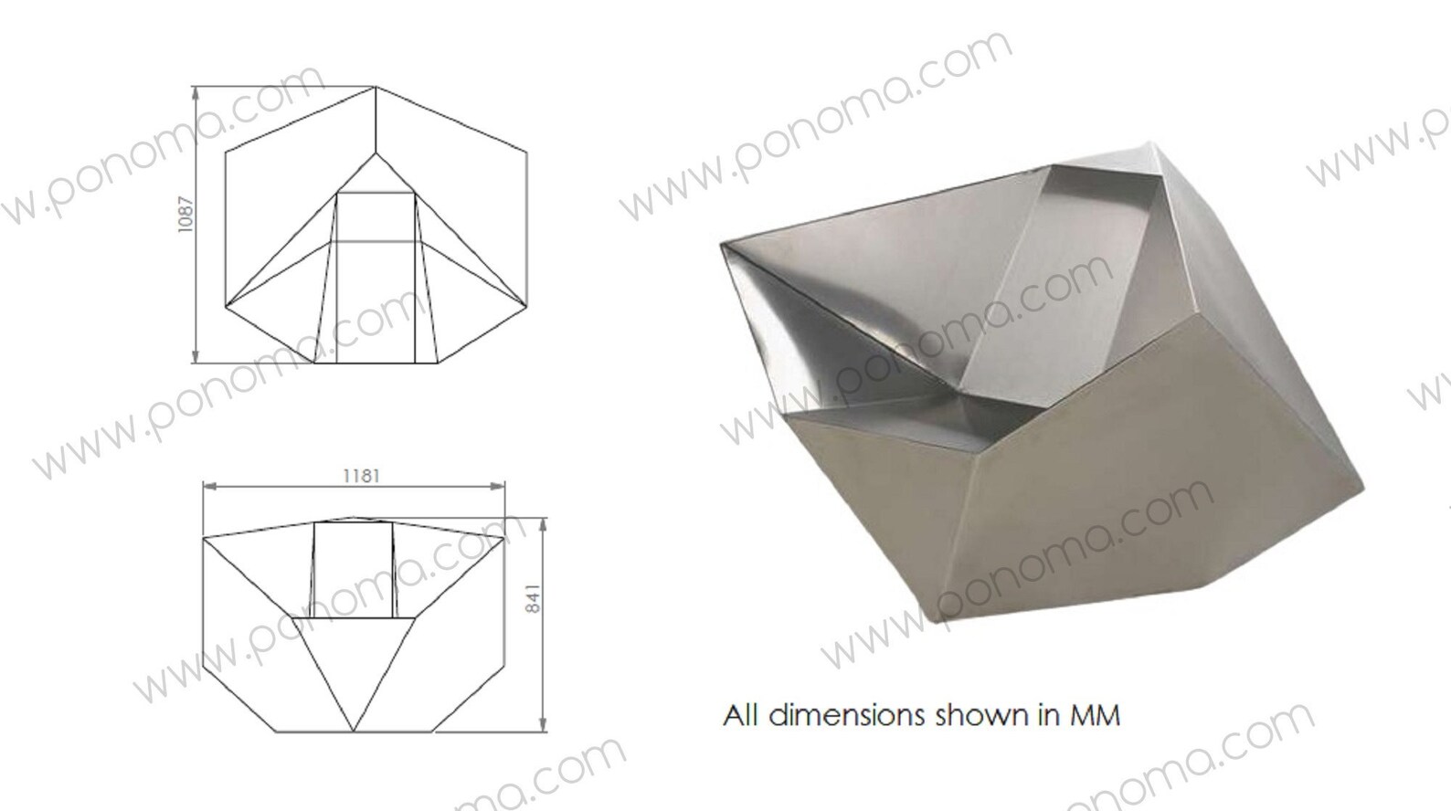 Stainless Steel Furniture: Coffee Table Bench Pouf Stand | Etsy
