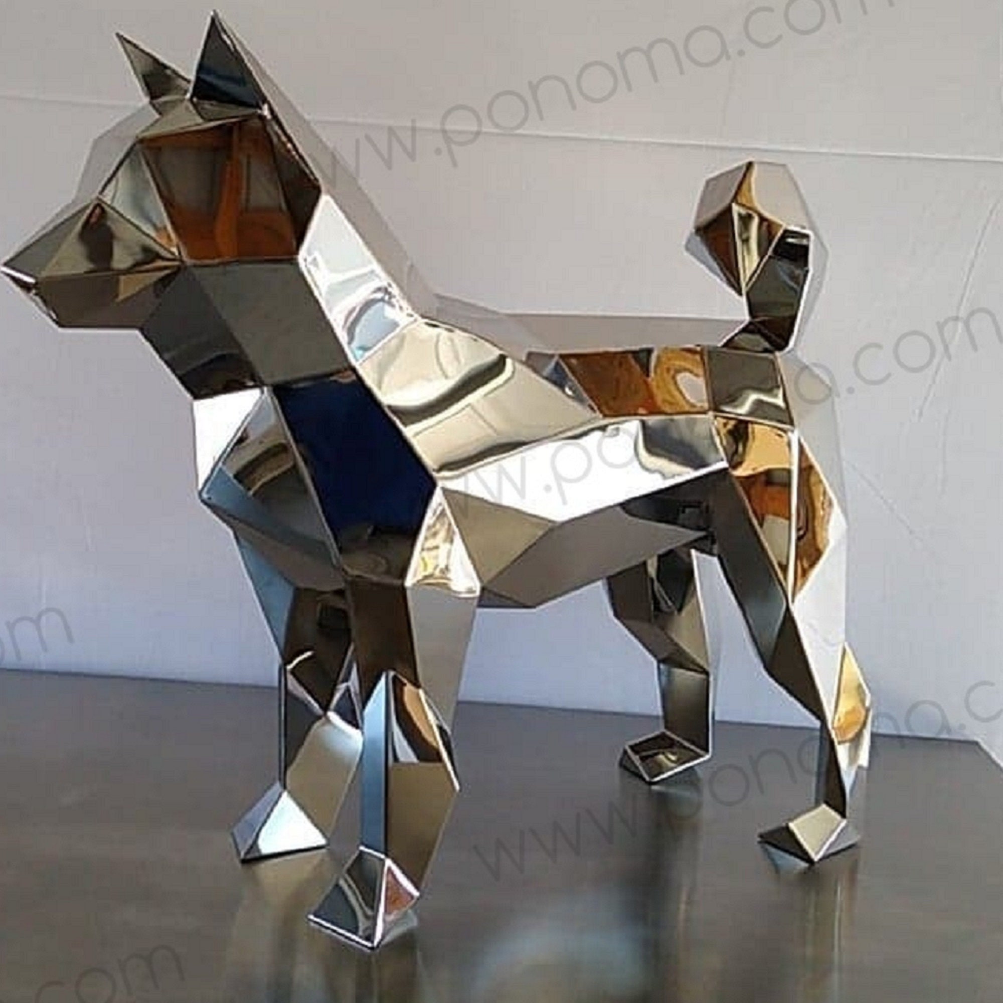 Stainless Steel Animal Sculpture Life Size: CAT DOG Premium | Etsy