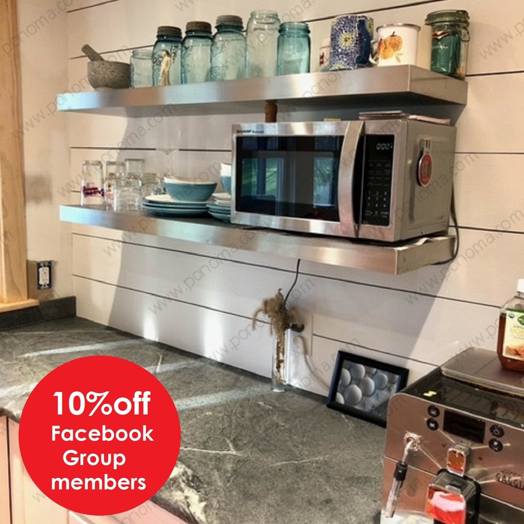 Floating Shelves for Kitchen, Living, Bathroom, Kids, Outdoor : Steel ...