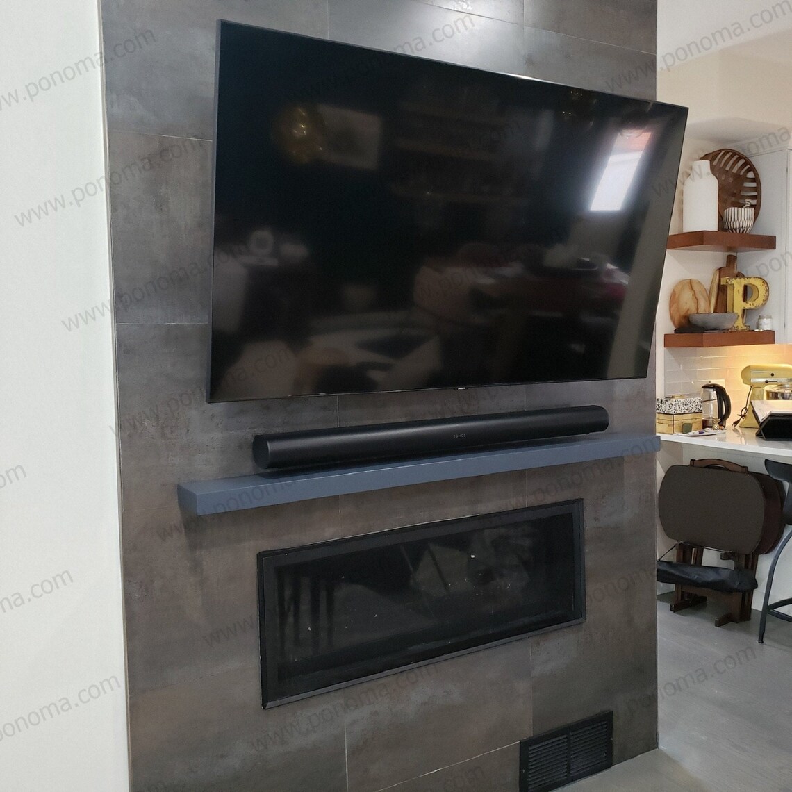 Slate Stainless Steel Floating Shelf Ponoma: Painted in Slate | Etsy