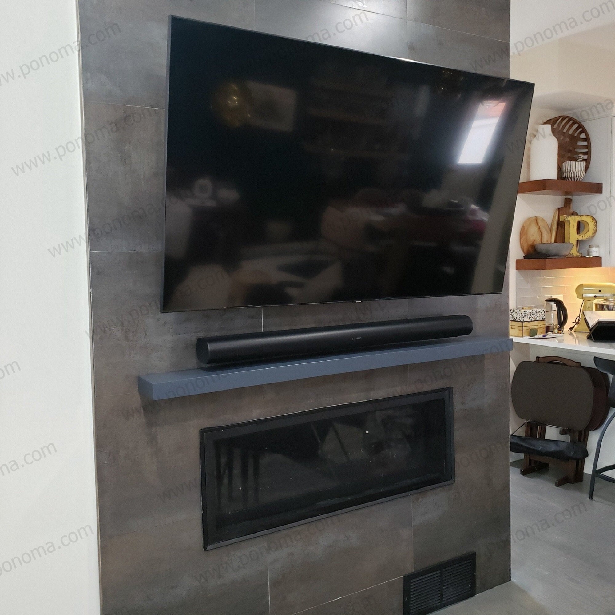 Slate Stainless Steel Floating Shelf Ponoma: Painted in Slate - Etsy