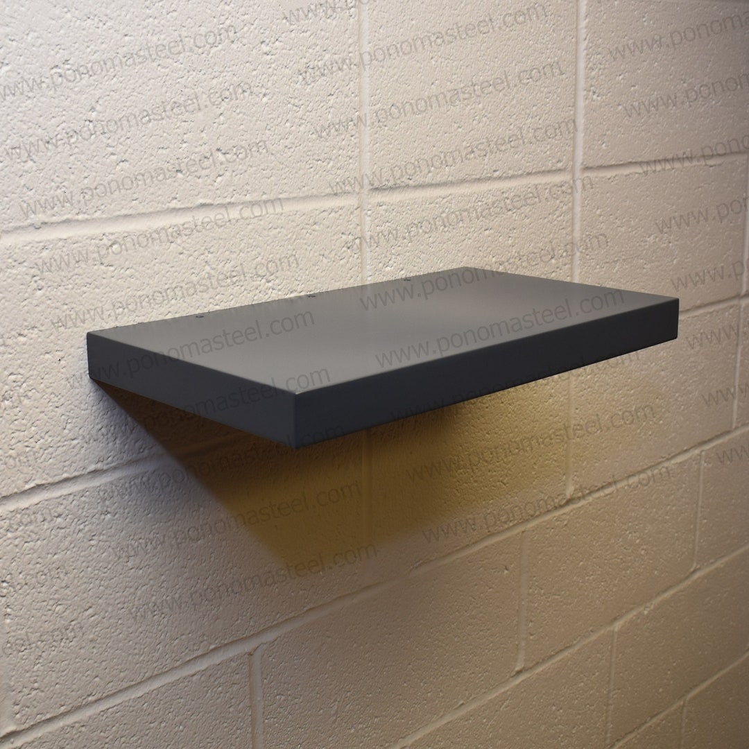 Slate Stainless Steel Floating Shelf Ponoma: Painted in Slate - Etsy