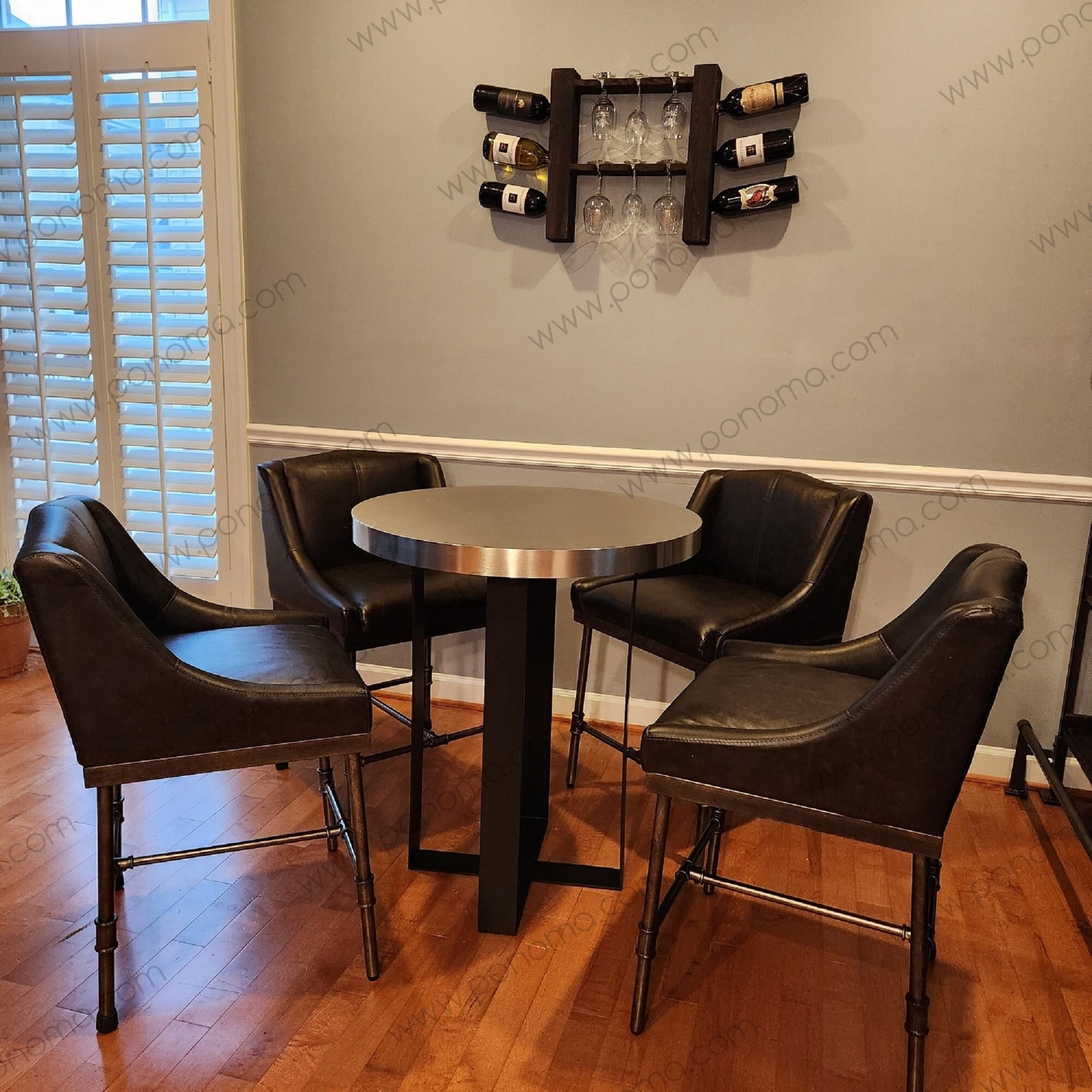 Brushed Stainless Steel Circle Table: Seamless U-shape Legs - Etsy
