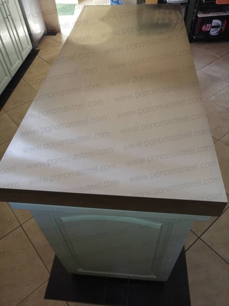 2 Countertop Seamless Brushed Stainless Steel With | Etsy