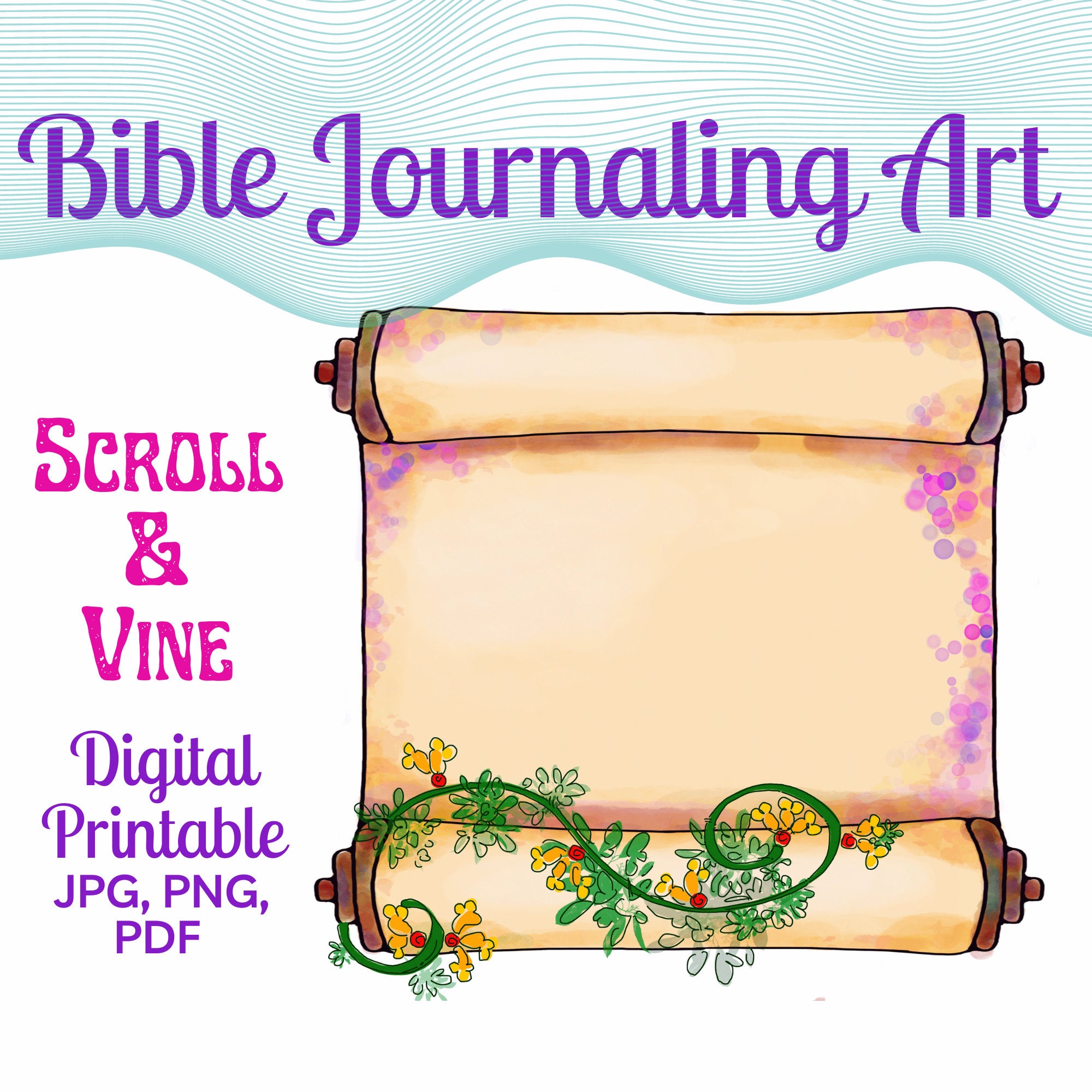 Scroll & Vine Scripture Digital Printable - Etsy