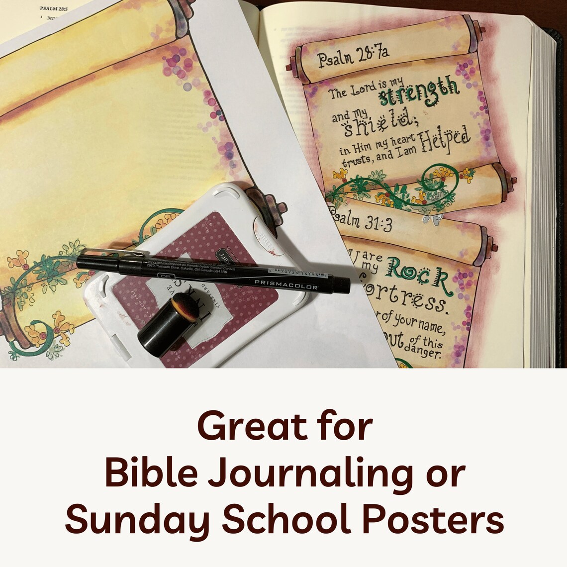 Scroll & Vine Scripture Digital Printable - Etsy