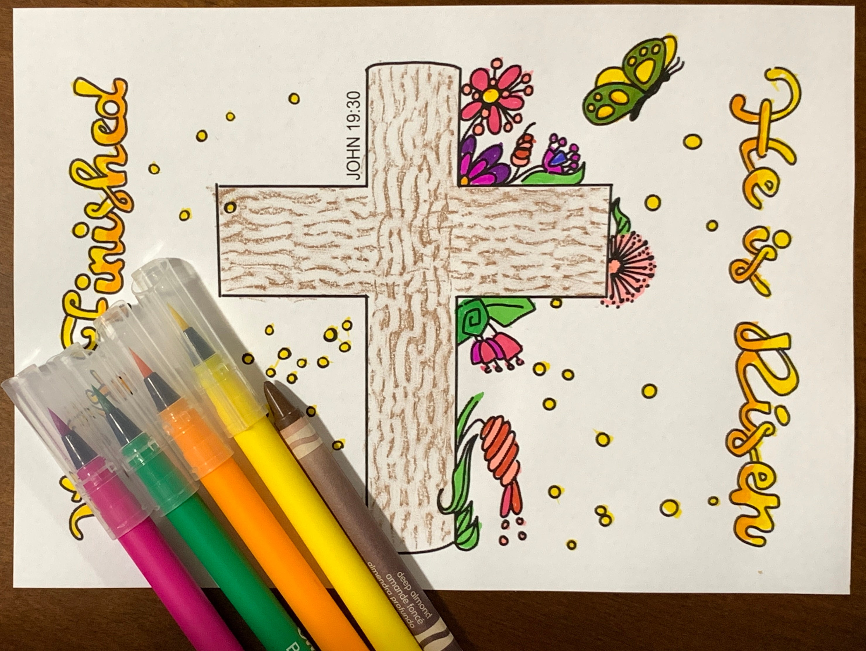 Easter Bible Journaling "it is Finished" Digital Printable - Etsy
