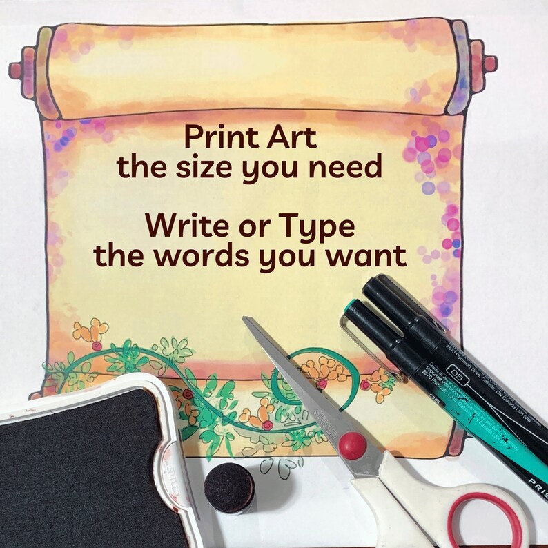 Scroll & Vine Scripture Digital Printable - Etsy