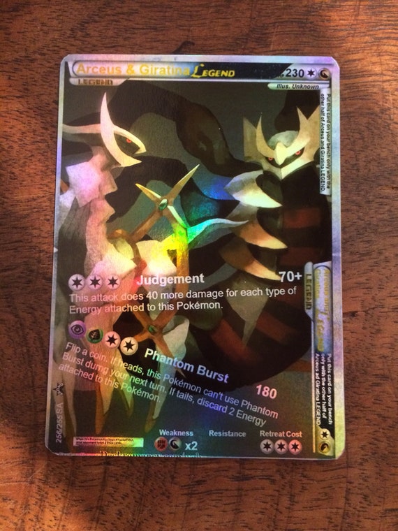 Arceus gx ex pokemon orica custom card | Etsy