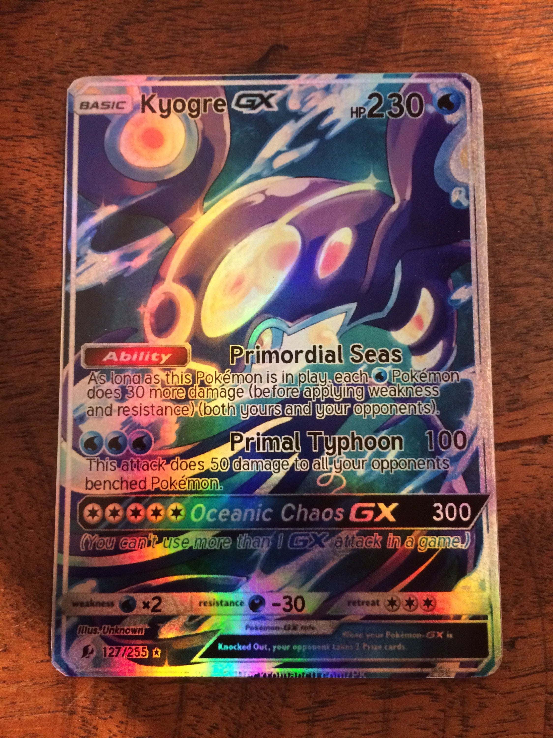 Kyogre gx ex primal orica custom pokemon card | Etsy