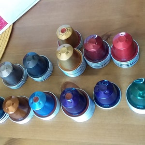 Set of 10 coffee capsules NESPRESSO | Etsy