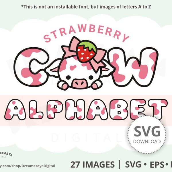 Pink Cow Letters - Etsy