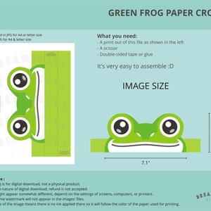 Frog Paper Crown, Printable JPG and PDF Files Download for Fun DIY ...