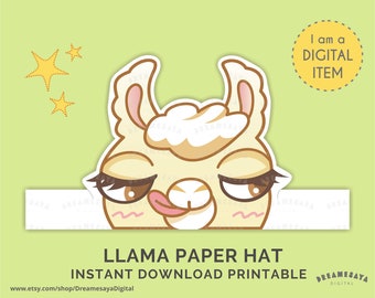Llama Paper Doll INSTANT DOWNLOAD, Printable Alpaca Coloring Page ...