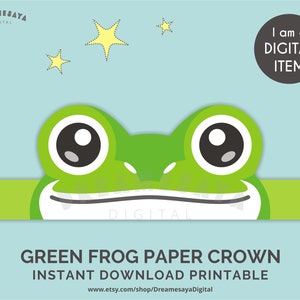 Frog Paper Crown, Printable JPG and PDF Files Download for Fun DIY ...