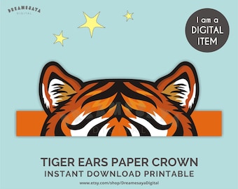 Create Your Own Majestic Tiger Head Wall Mounted Paper Model - Etsy UK
