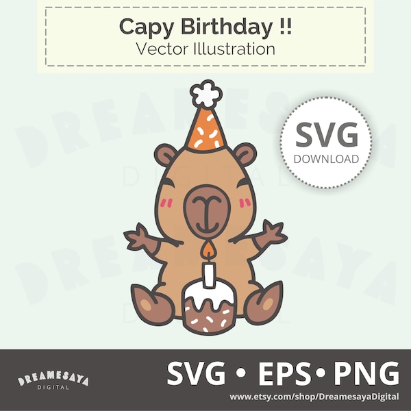 Capybara Happy Birthday - Etsy