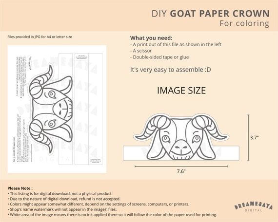 Goat Head Coloring Pages