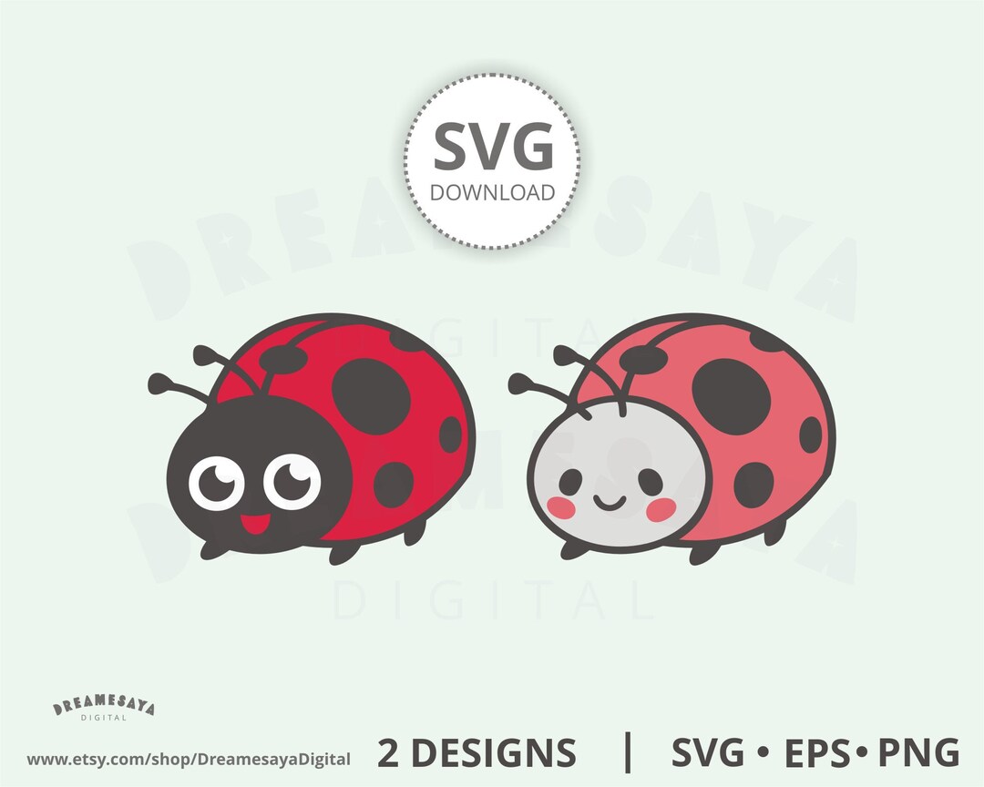 Cute Ladybug SVG EPS PNG, Digital Cutting Files and Clip Art of ...