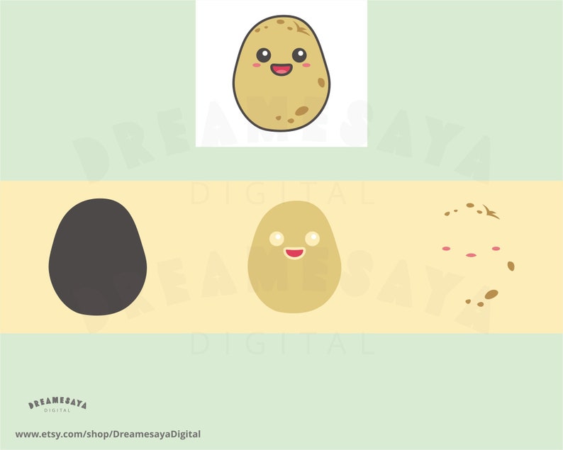 Potato Svg Cut Files, Cute Potatoes Vector Clip Art Download for ...