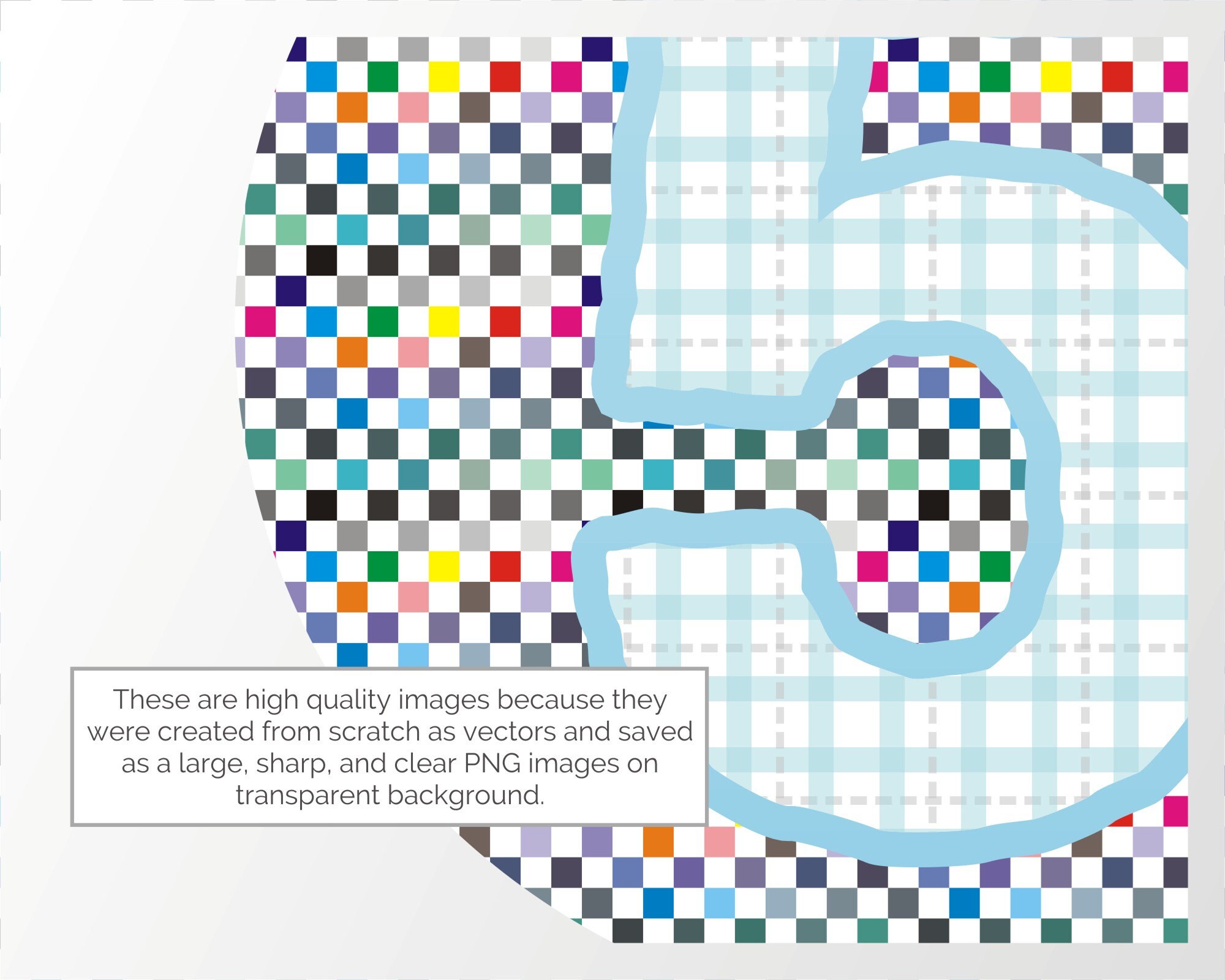 Blue Plaid Numbers PNG Clip Art Decorative Images for Commercial Use - Etsy